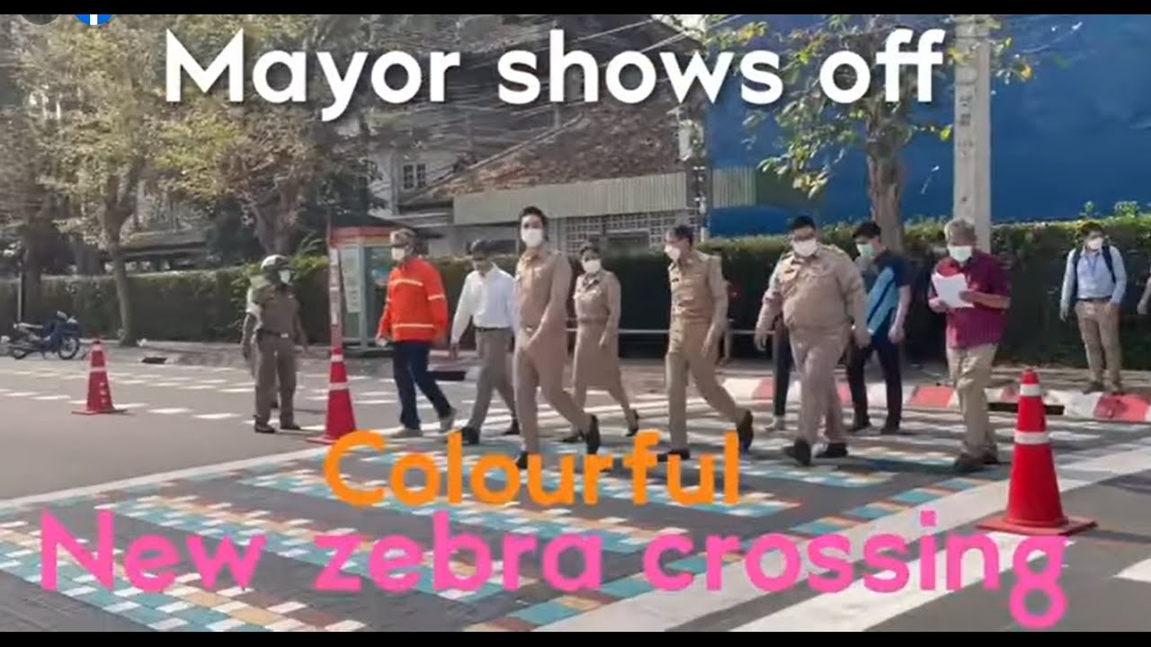 Check out our new colourful zebra crossings - YouTube