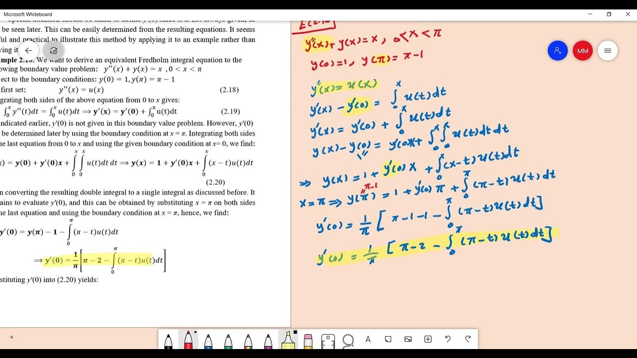 chapter two Converting BVP to Fredholm Equation - YouTube