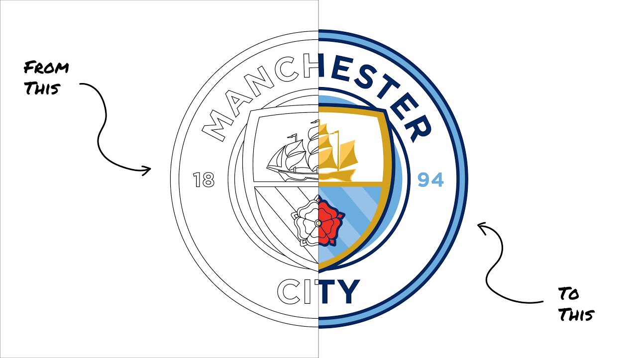 I recreated Man City's Logo! #logodesign #premierleague - YouTube
