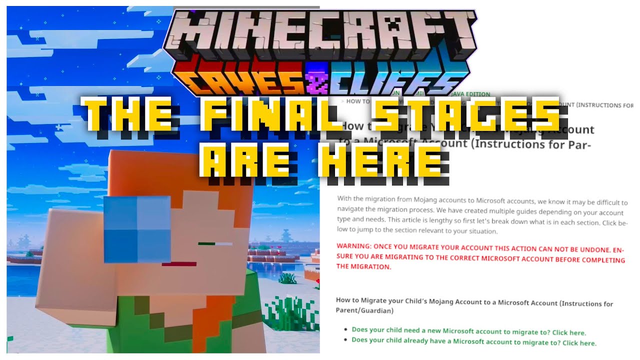 The Final Minecraft Account Migration Stages Are Here | Minecraft Caves ...