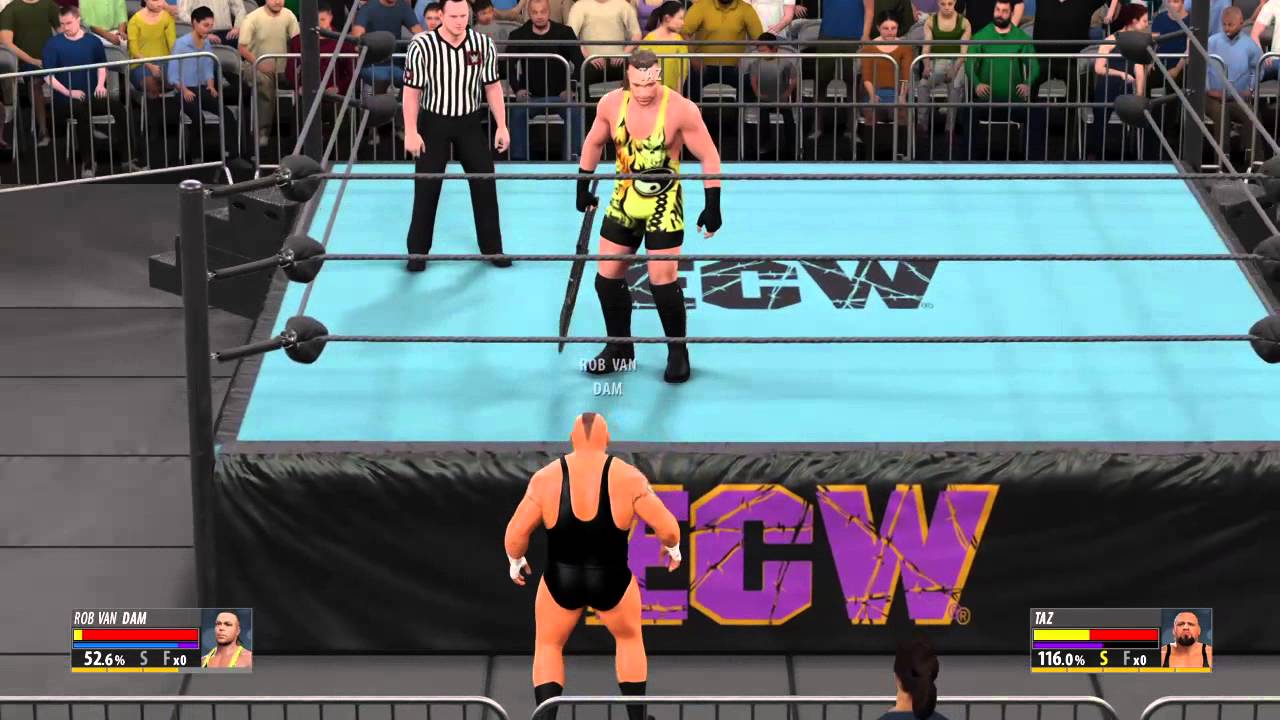 WWE2K16 : RVD vs Taz ECW Venue - YouTube