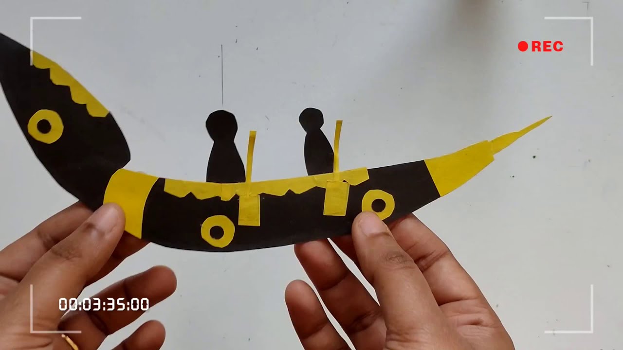 Paper Boat - Chundan Vallam - Onam special decor - Paper craft for kids ...