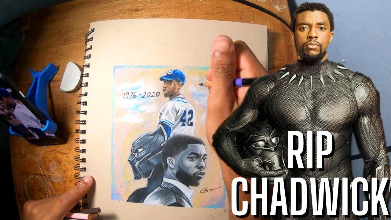 Drawing Chadwick Boseman 🕊️ (RIP) - YouTube