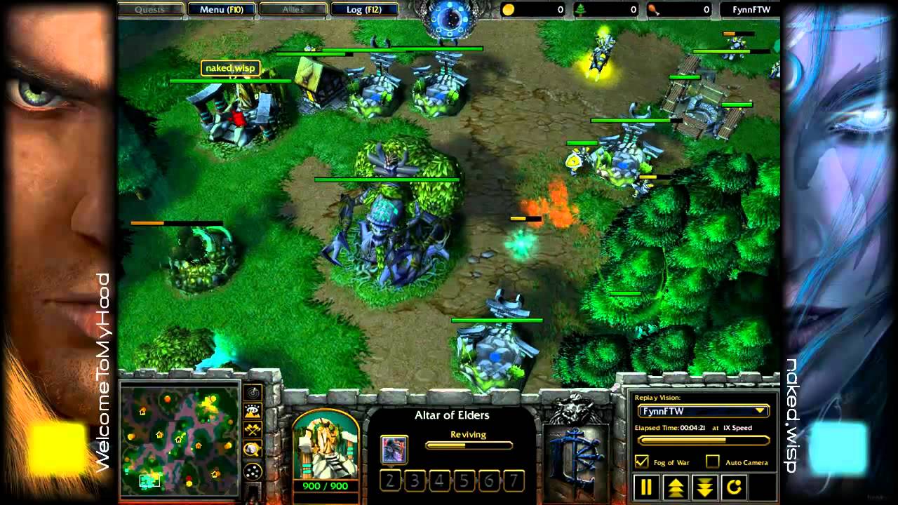 Let's Commentary [WarCraft 3] #05 [FTW] naked.wisp (NE) vs ...