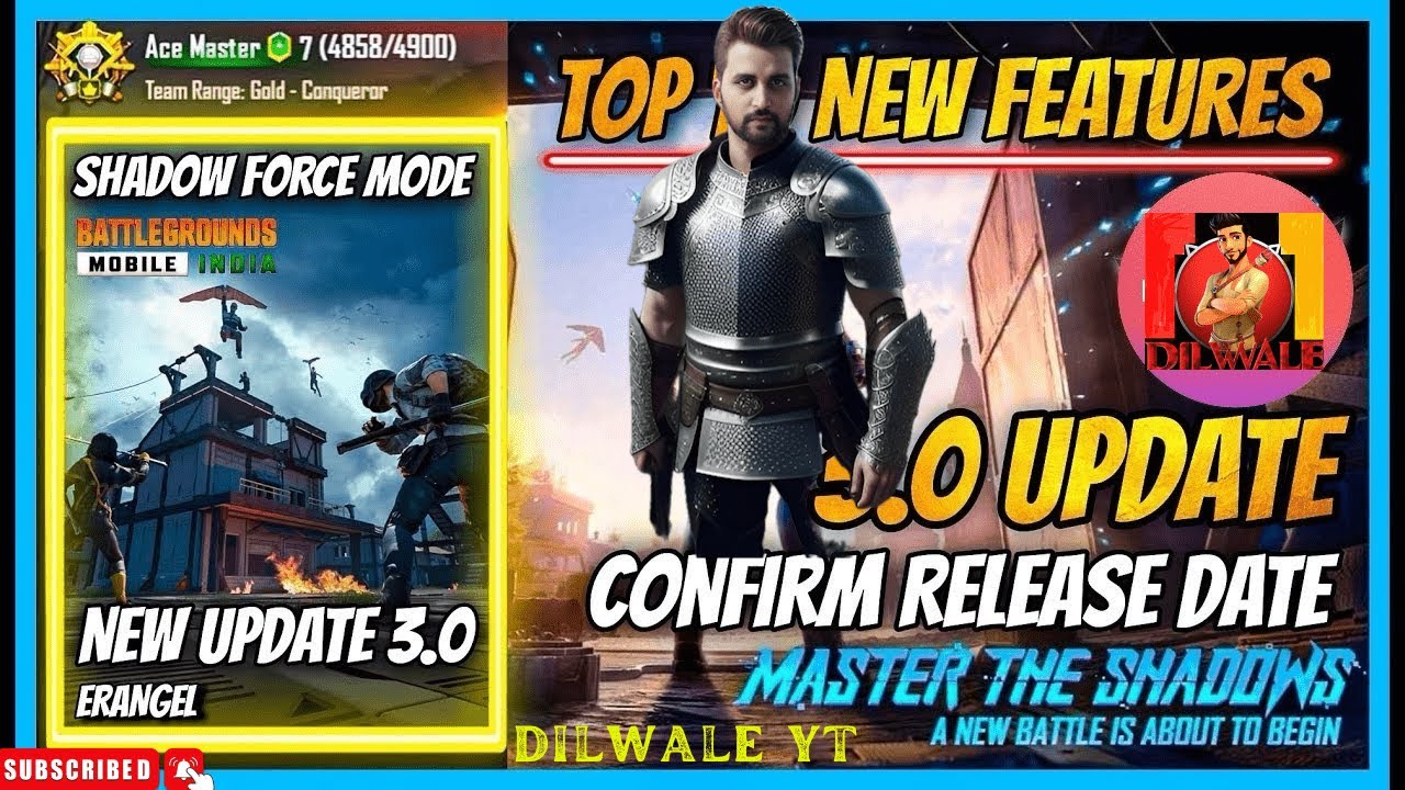 🔴LIVE - NEW SHADOW FORCE UPDATE! NEW ITEMS IN PUBG 3.0 UPDATE🔥 - YouTube