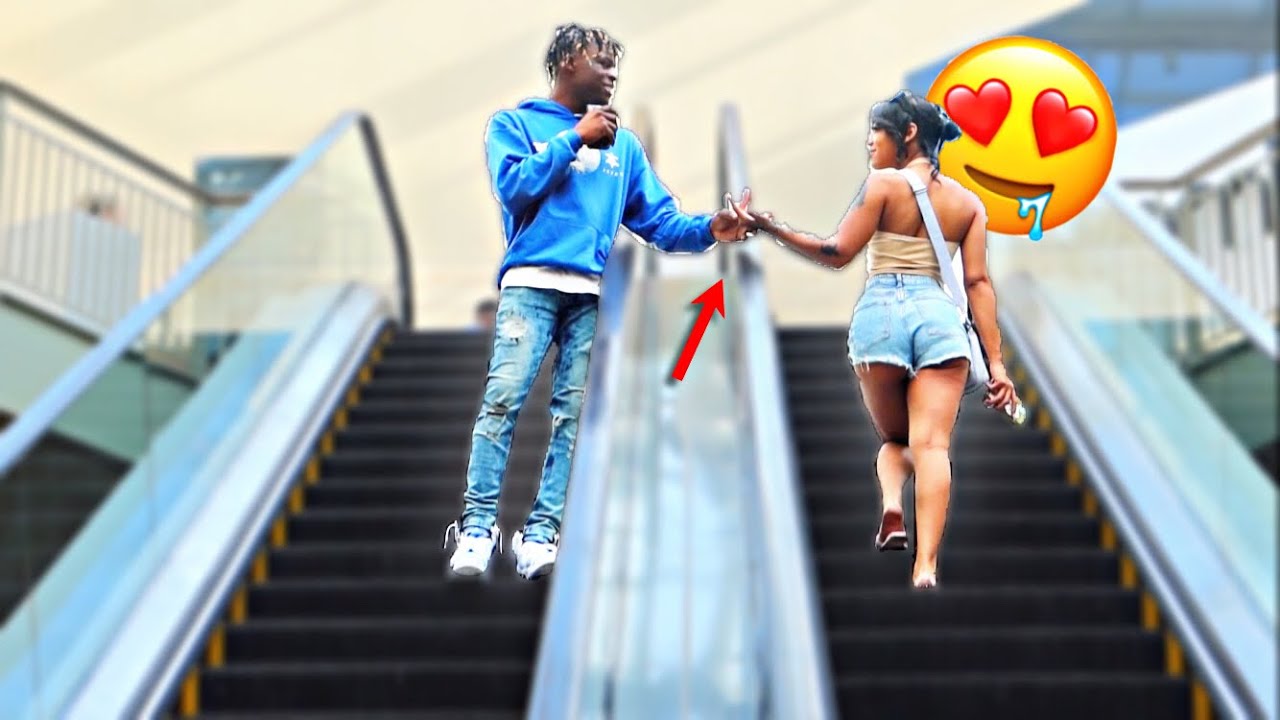 TOUCHING RANDOM STRANGERS ON ESCALATOR “ATLANTA EDITION” - YouTube