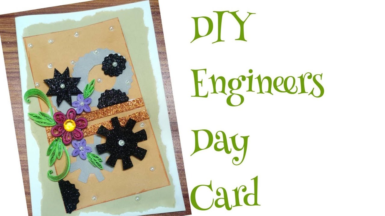 DIY Engineer's Day Card ll Easy Card for engineers day ll 15 sept - YouTube