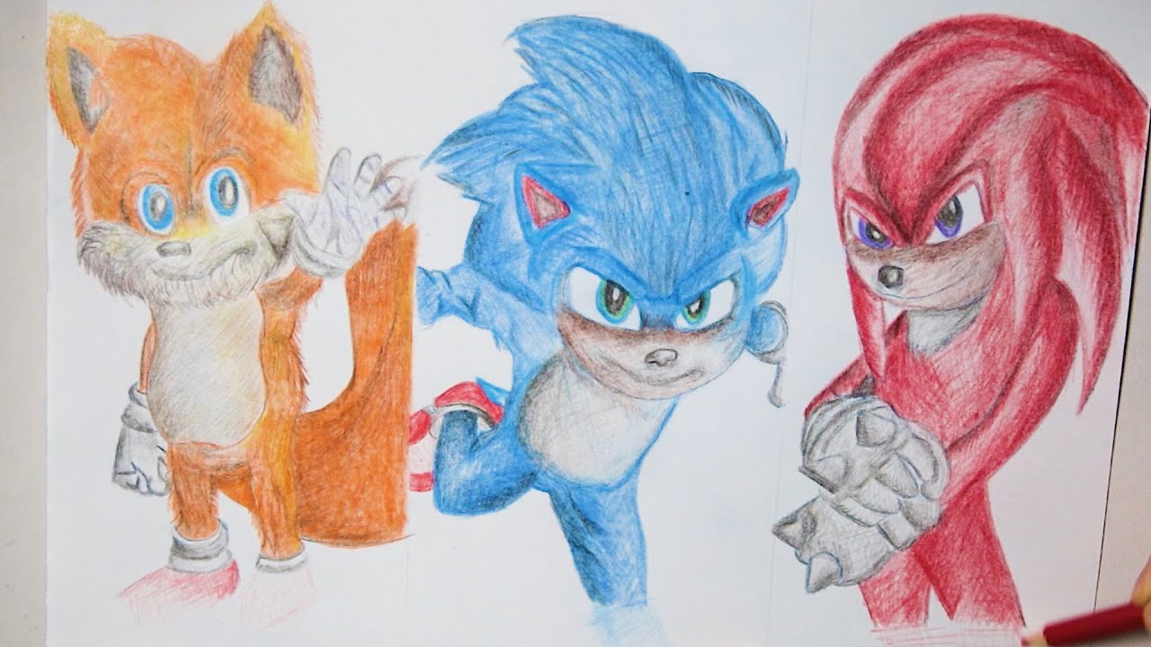 Drawing Sonic team. How To Draw Sonic team - YouTube
