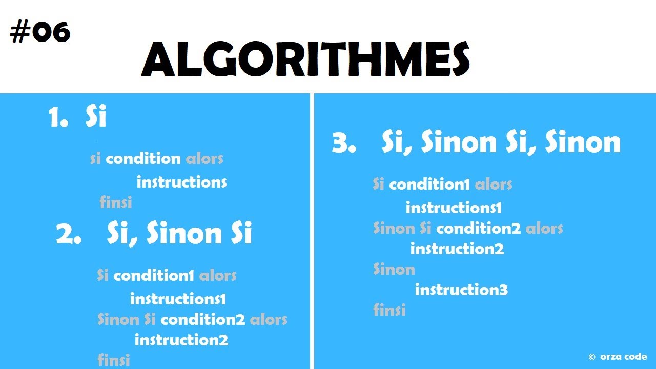 06-Si_Sinon Si_Sinon_Algorithme SMP S3 en Arabe - YouTube