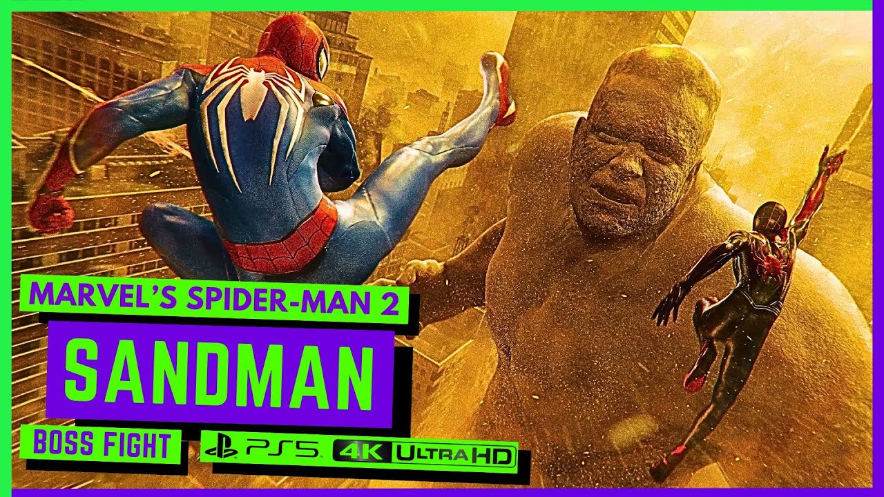 Web-Slinger Team Up - Sandman Boss Fight in Marvel's Spider-Man 2 [PS5 ...