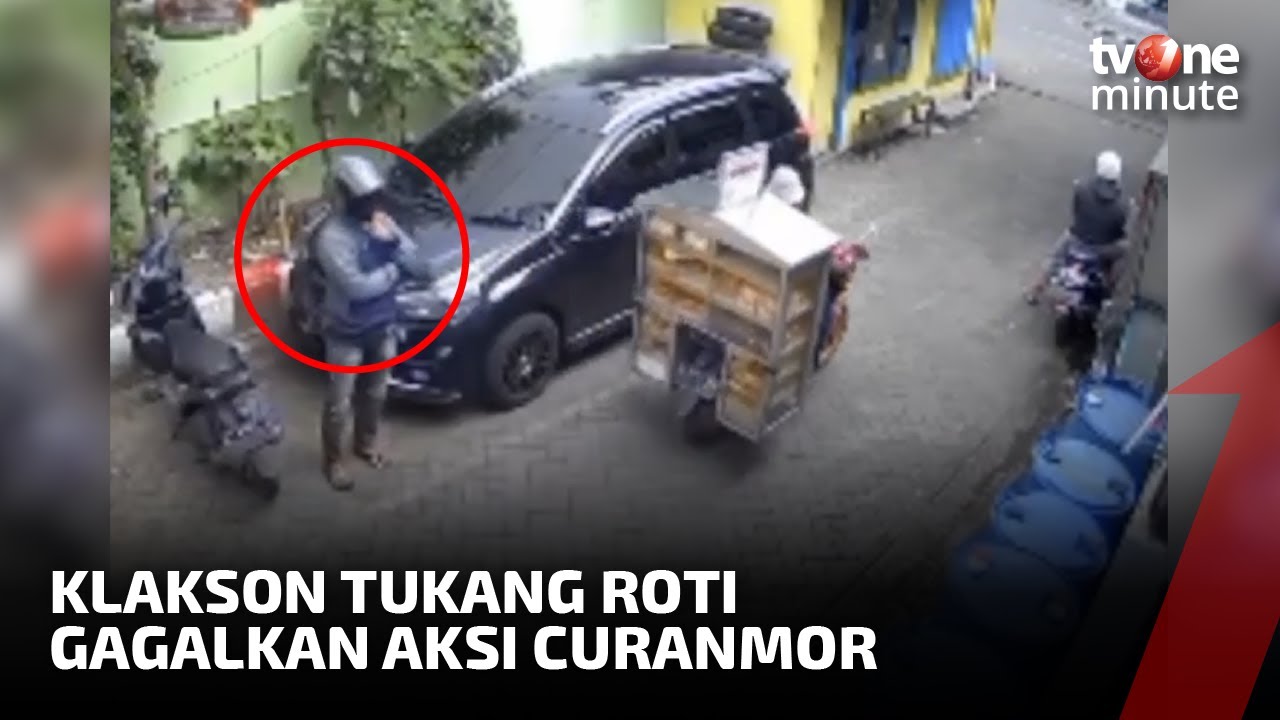 Viral Klakson Tukang Roti Gagalkan Aksi Pencurian Motor Tvone Minute