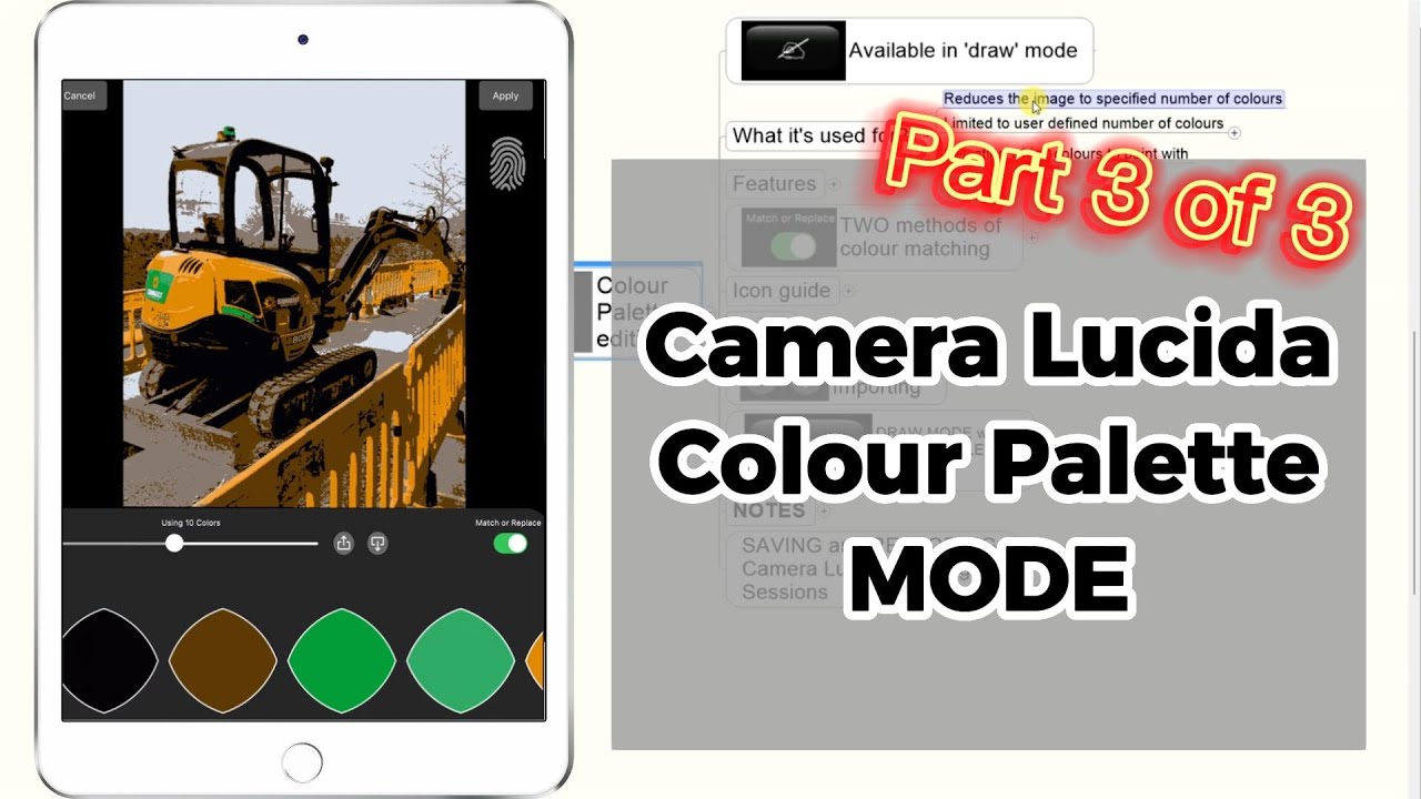 Part 3 of 3 - Camera Lucida - using the "Colour Palette" mode - YouTube