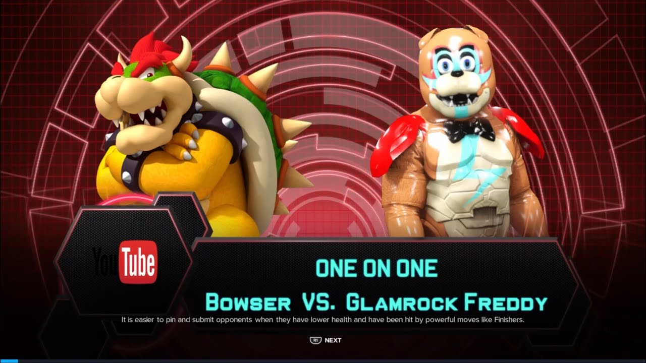 YouTube Show Bowser vs Glamrock Freddy - YouTube