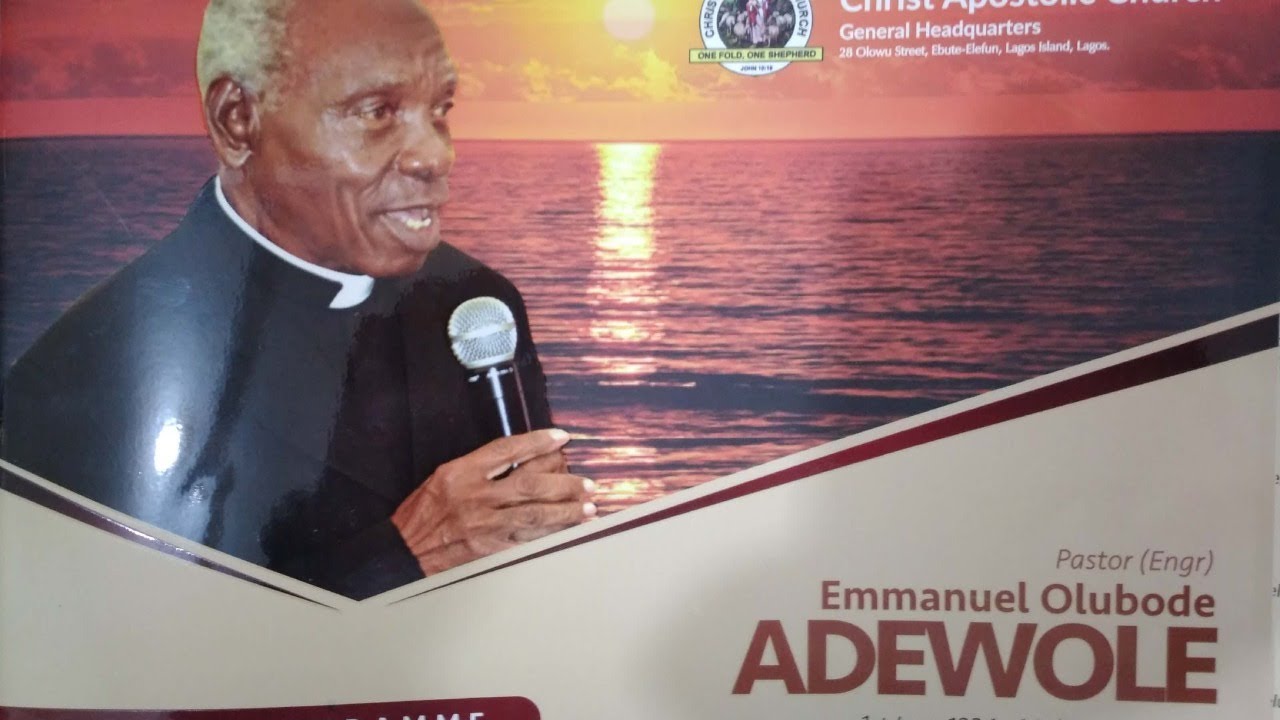 FUNERAL SERVICE OF LATE PASTOR (ENGR) EMMANUEL OLUBODE ADEWOLE - YouTube