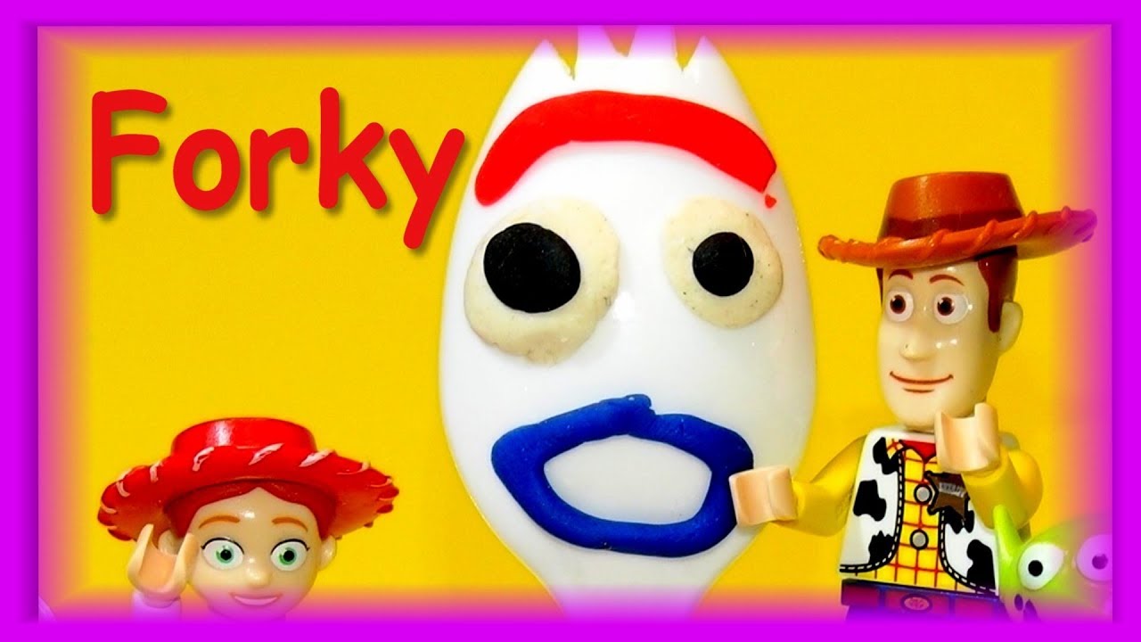 Toy Story 4 Forky How to Make Forky with a Plastic Spoon and Play Doh ...