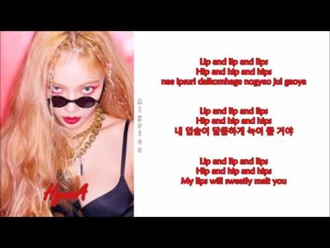 HyunA - Lip & Hip (Rom-Han-Eng Lyrics)