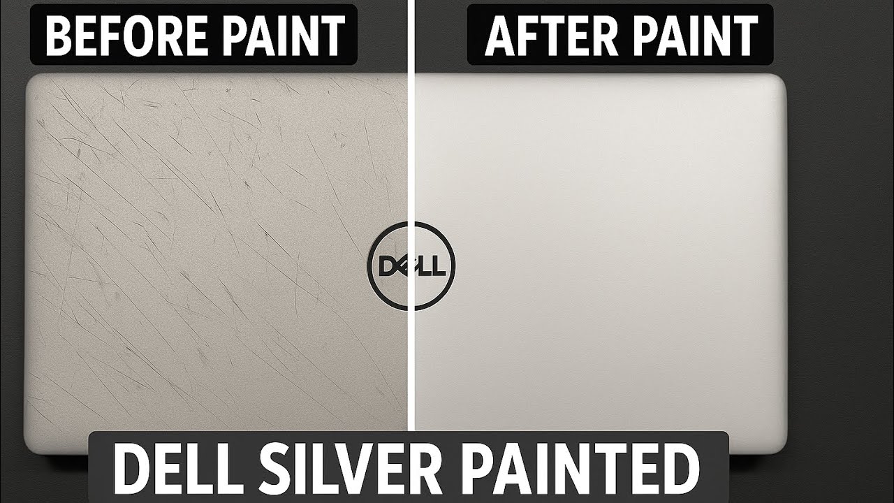 Dell Silver Full Paint Refurbished | Broken Parts Repaired | Before ...