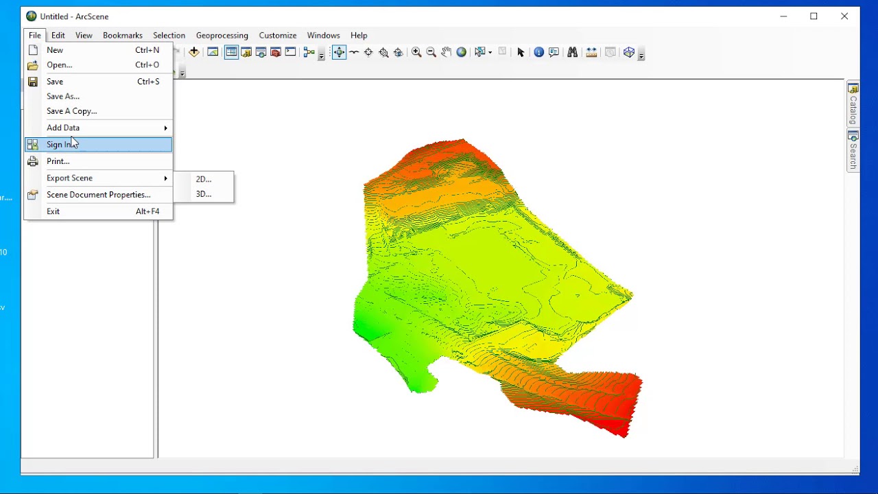 ArcGIS: Visualisasi Data 3D Part 3. Topo to Raster, IDW, Kriging - YouTube