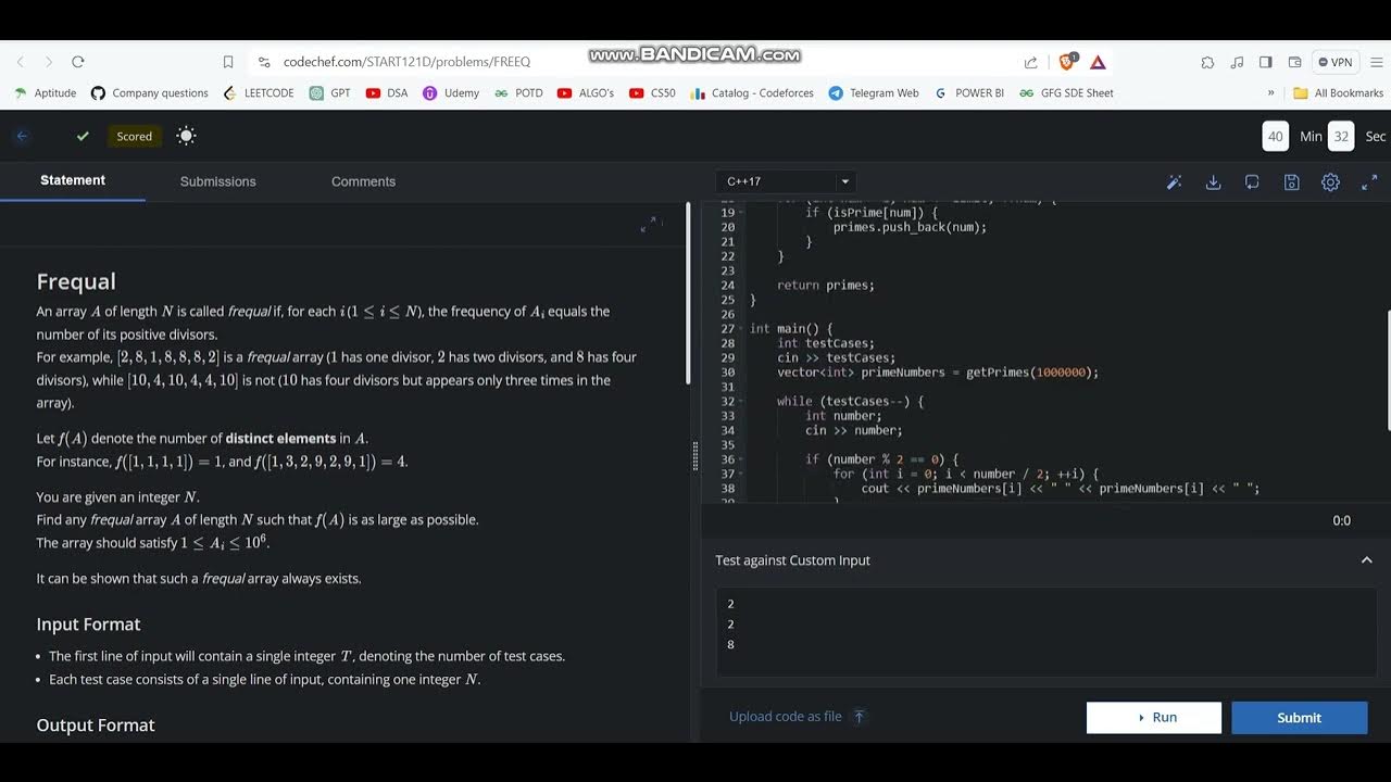 FREQUAL | Codechef starter 121 | Solution ... #competetiveprogramming # ...