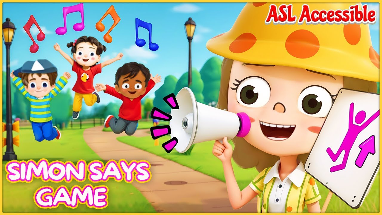 Sign Language Kids Song! Learn to FOLLOW DIRECTIONS! Simon Says Game ...