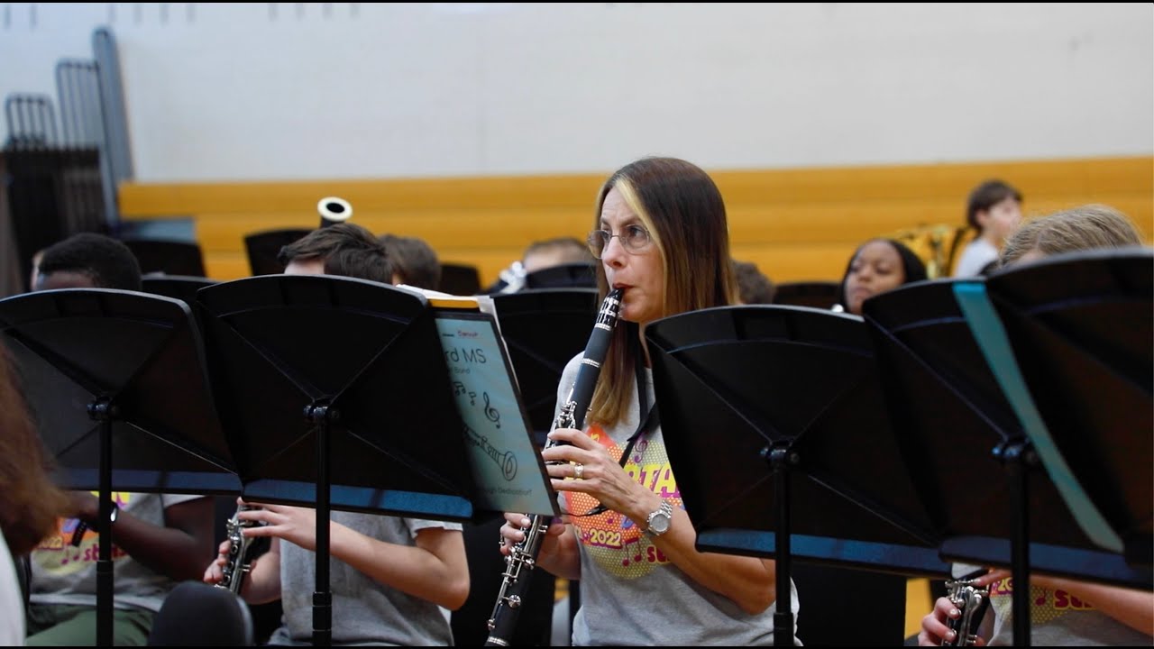 Principal Joins Students in Learning to Play an Instrument - YouTube