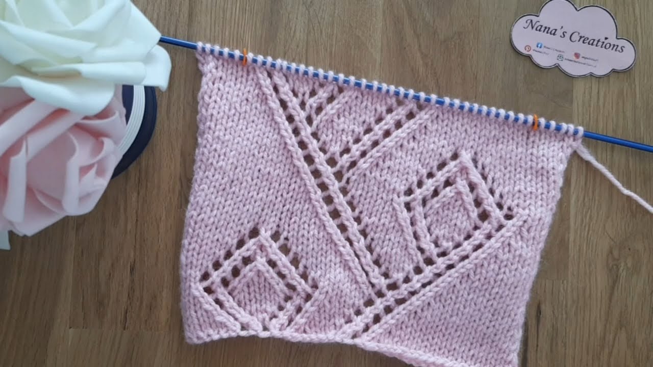 Motivo rami di lichene ai ferri n° 649 / Knitted openwork pattern ...