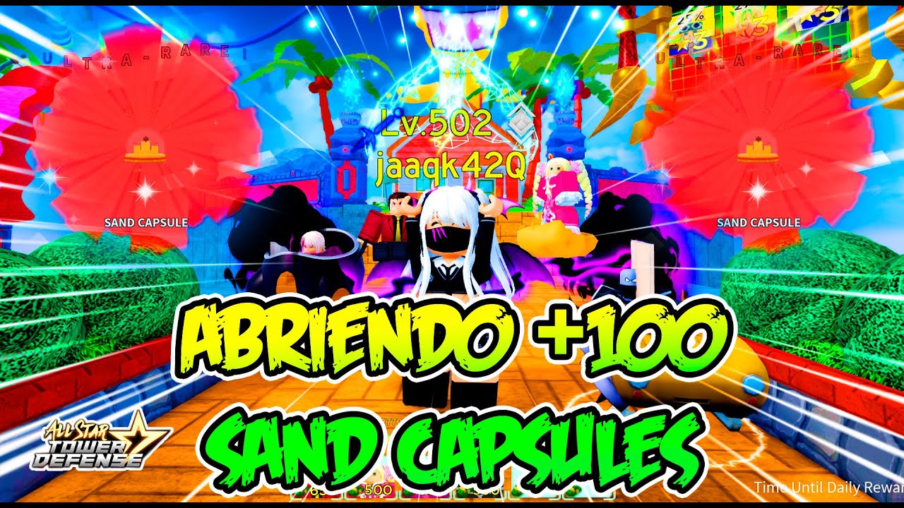 🔥ABRIENDO +100 SAND CAPSULES🔥🌟ALL STAR TOWER DEFENSE 🌟 #roblox - YouTube