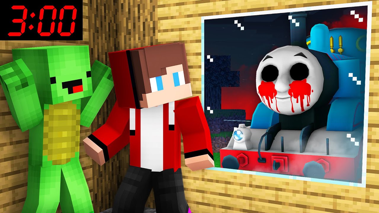 Scary Thomas.exe is Wanted by JJ and Mikey at 3:00 AM ! Minecraft - Maizen - YouTube
