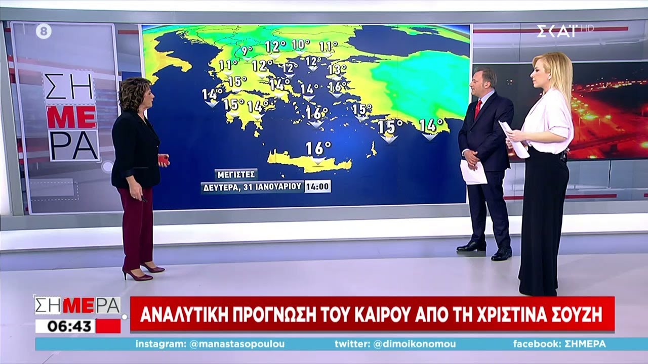 Καλός ο καιρός σήμερα, βροχές από Τρίτη – Η πρόγνωση της Χριστίνας ...