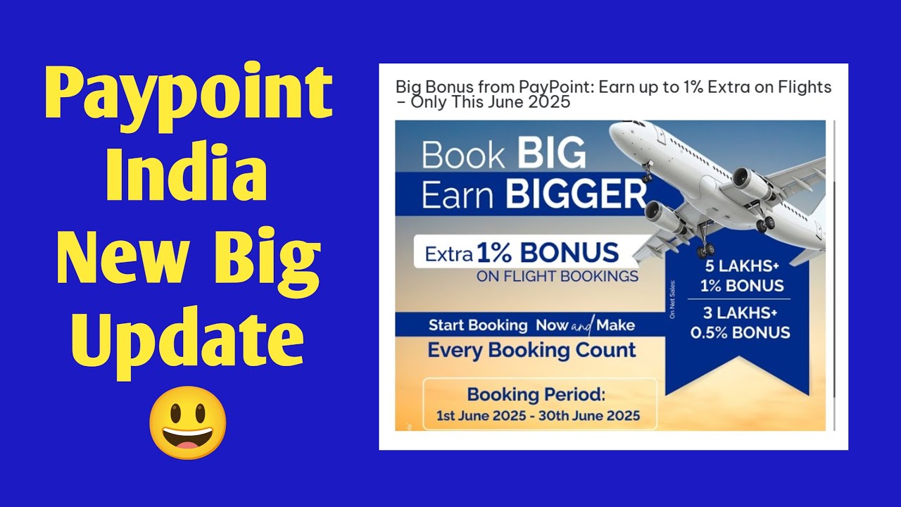 Earn More Commission From Flight Ticket Booking || Paypoint India Big ...