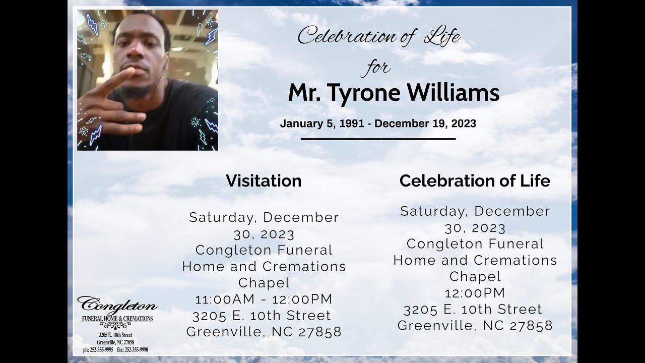 Homegoing Celebration for Mr. Tyrone Williams - YouTube