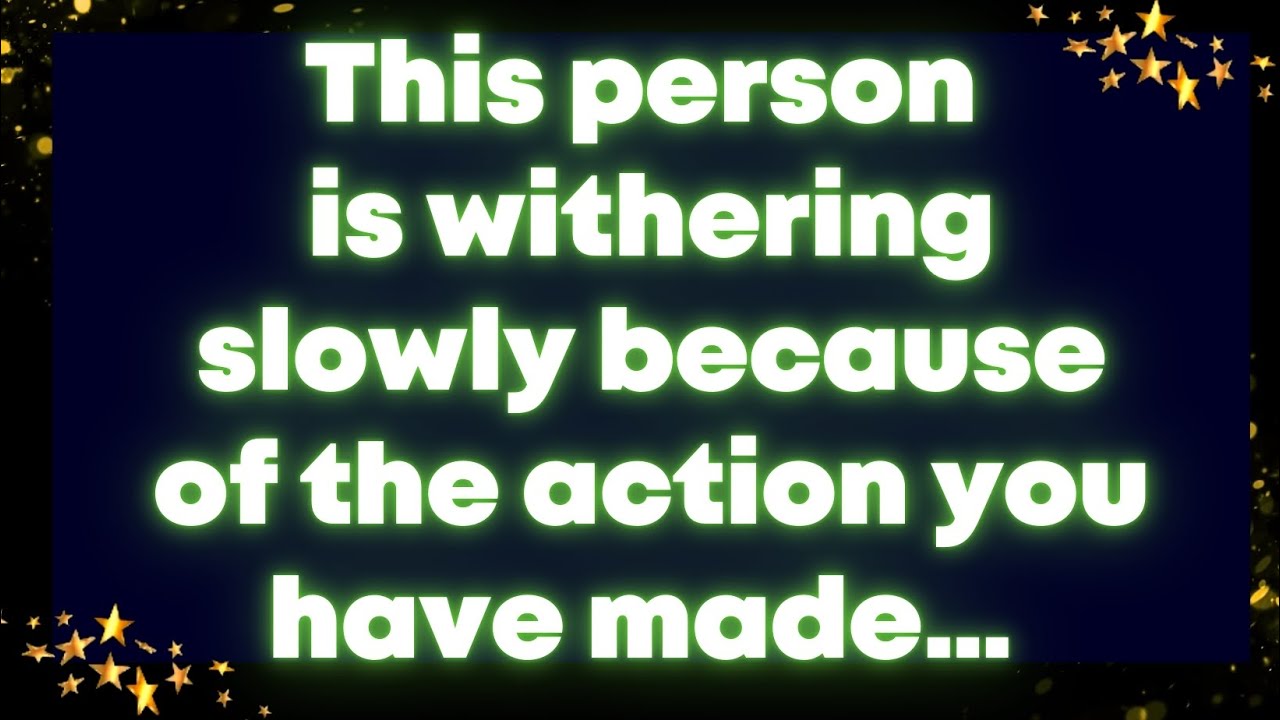 This person is withering slowly because of the action you have made ...