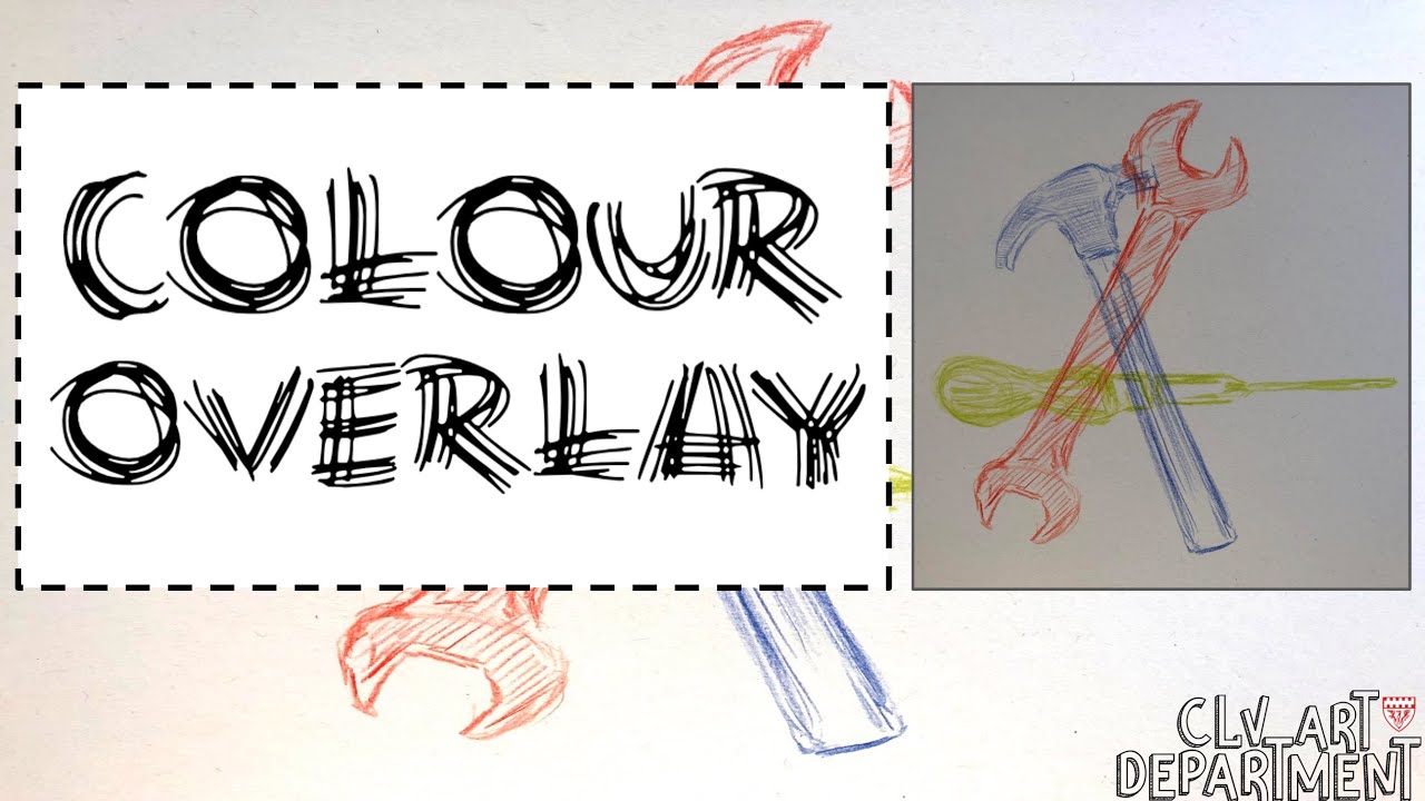 How to create a colour overlay using coloured pencils - YouTube