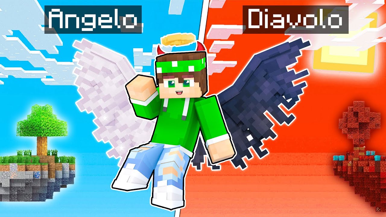HO GIOCATO A MINECRAFT COME METÀ ANGELO METÀ DIAVOLO! - YouTube