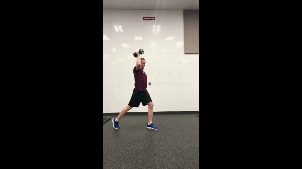 DB Split Stance Push Press - YouTube