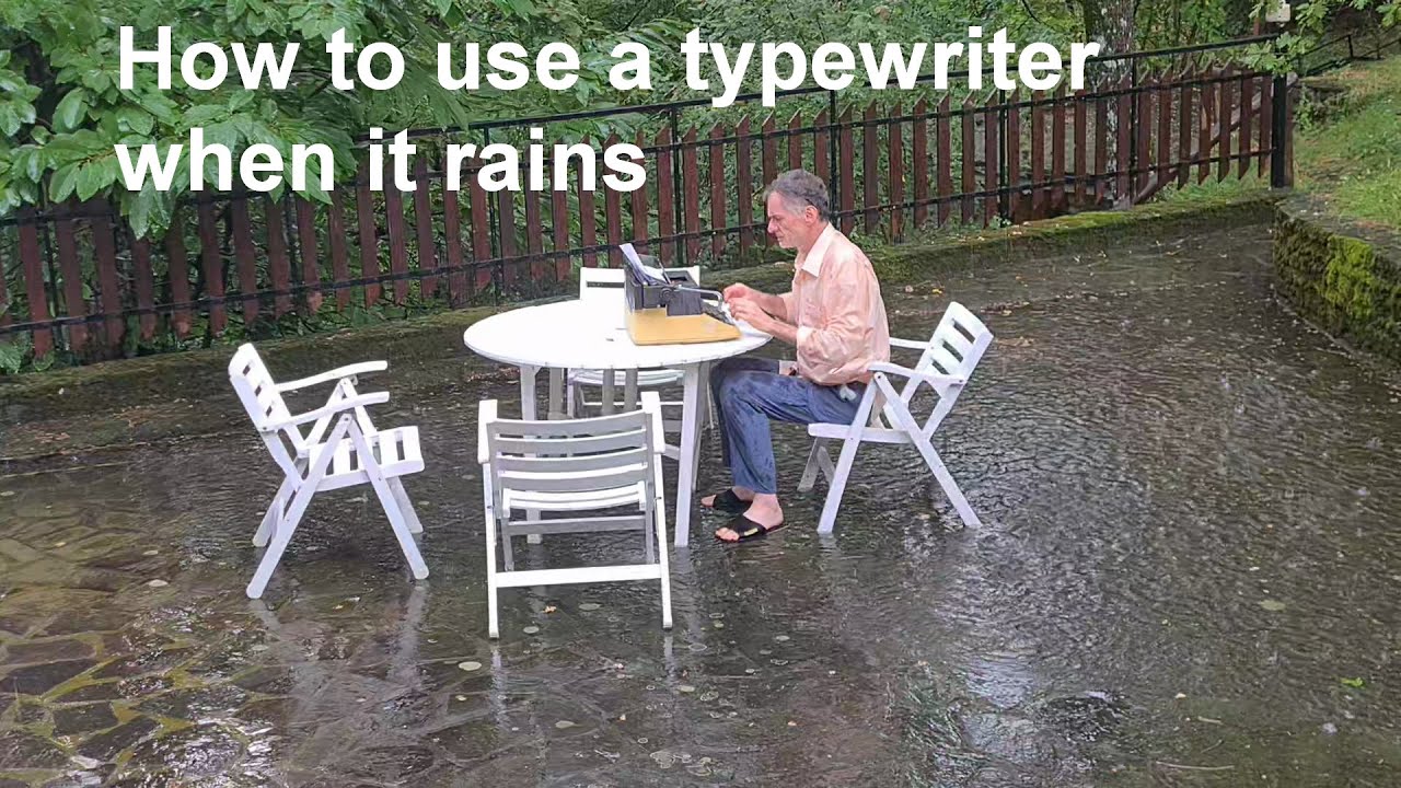 How to write with a typewriter under the rain - YouTube