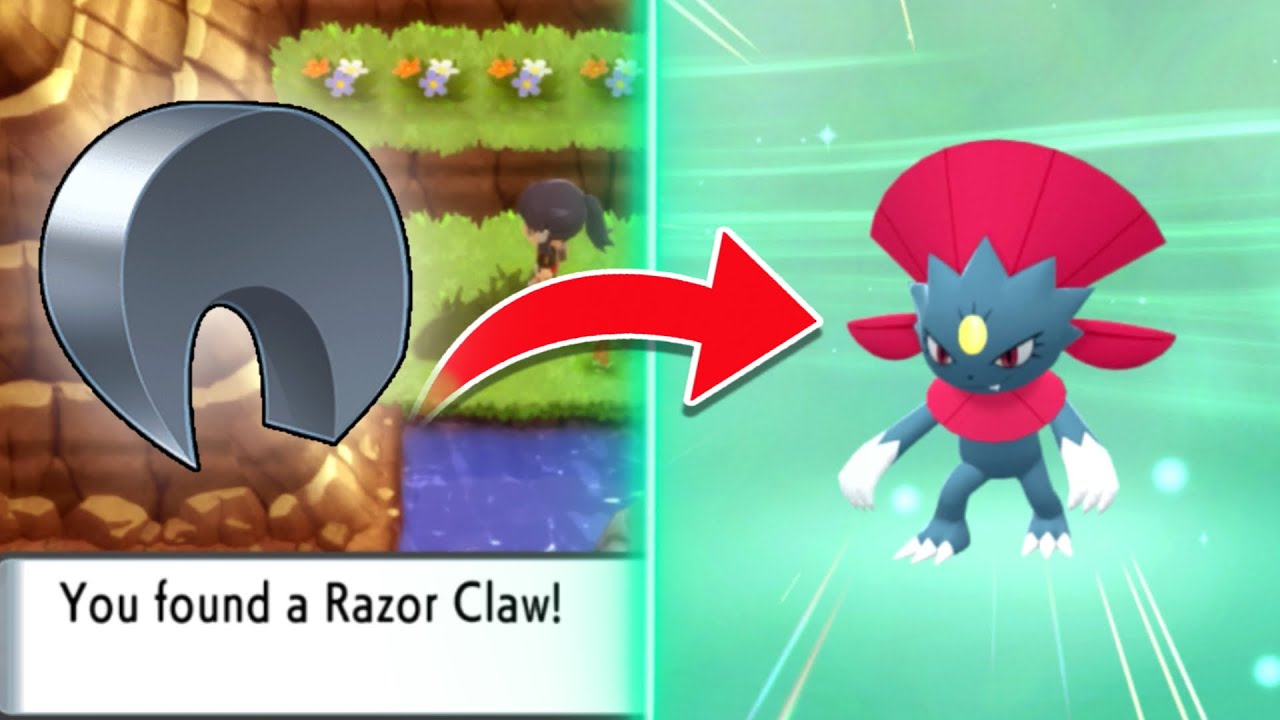 How to get Razor Claw & Weavile in BDSP - YouTube