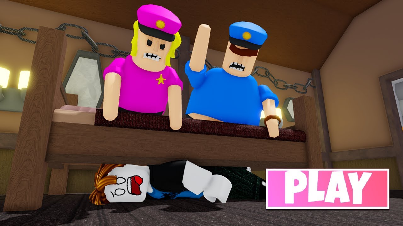 SECRET UPDATE | HIDING FROM Police Family Escape (SCARY OBBY) Full ...