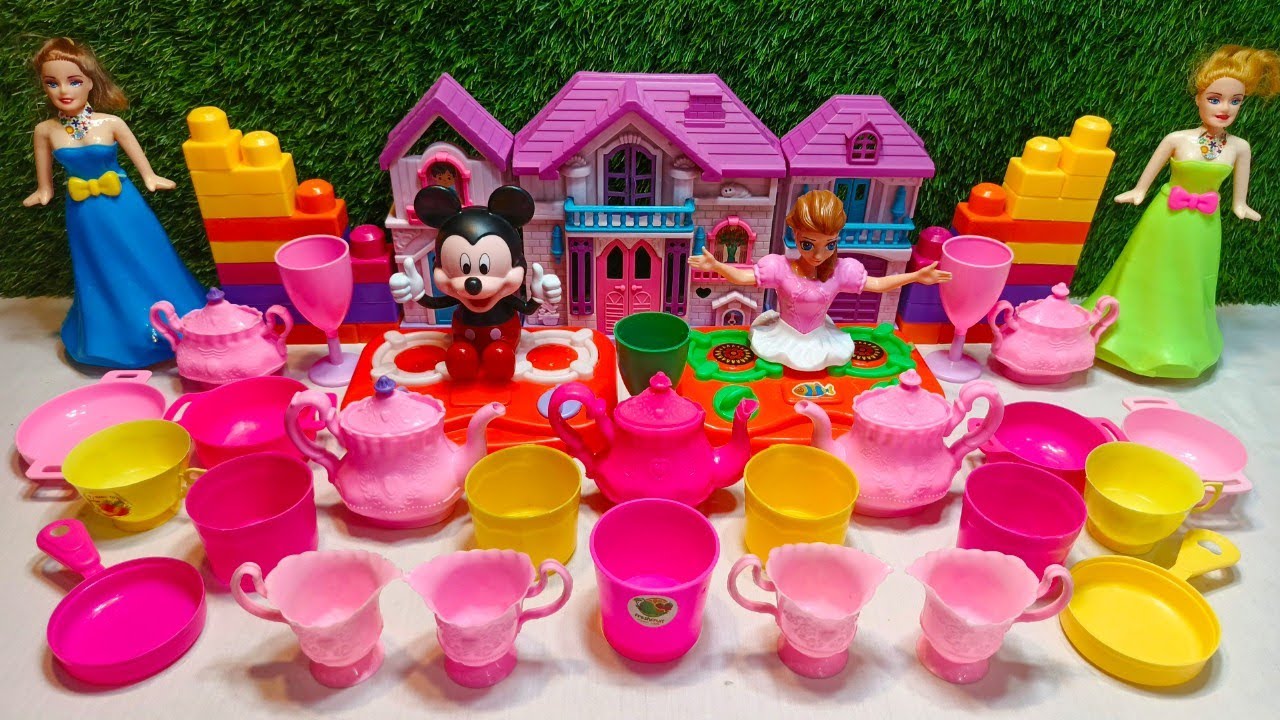 9:30 Minutes Satisfying with Unboxing Cute Minnie Mouse Kitchen Playset ...