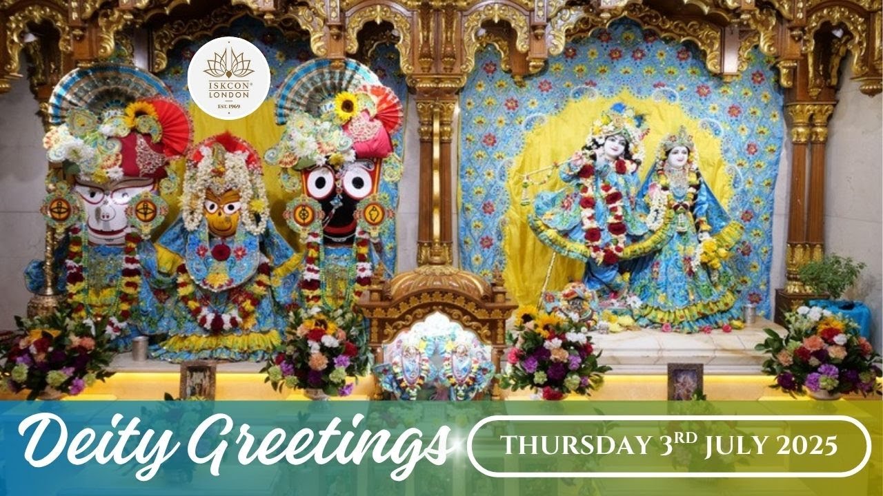 Deity Greetings | Guru Puja | SB (2.2.35) Class by HG Dhirodatta Das ...