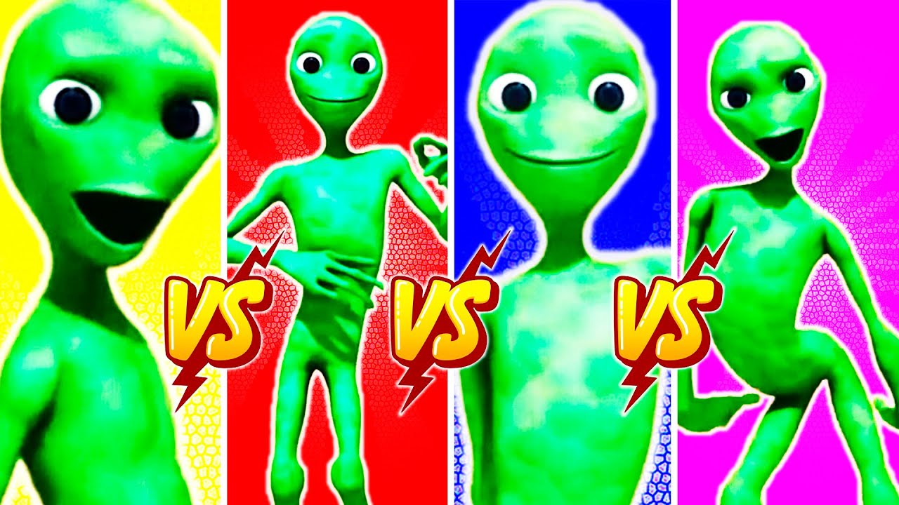 COLOR DANCE CHALLENGE Green Alien VS Dame Tu Cosita Funny Alien dance ...