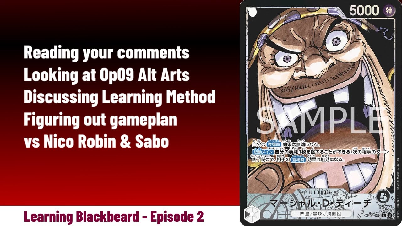 Learning Blackbeard Episode 2 | One Piece TCG - YouTube