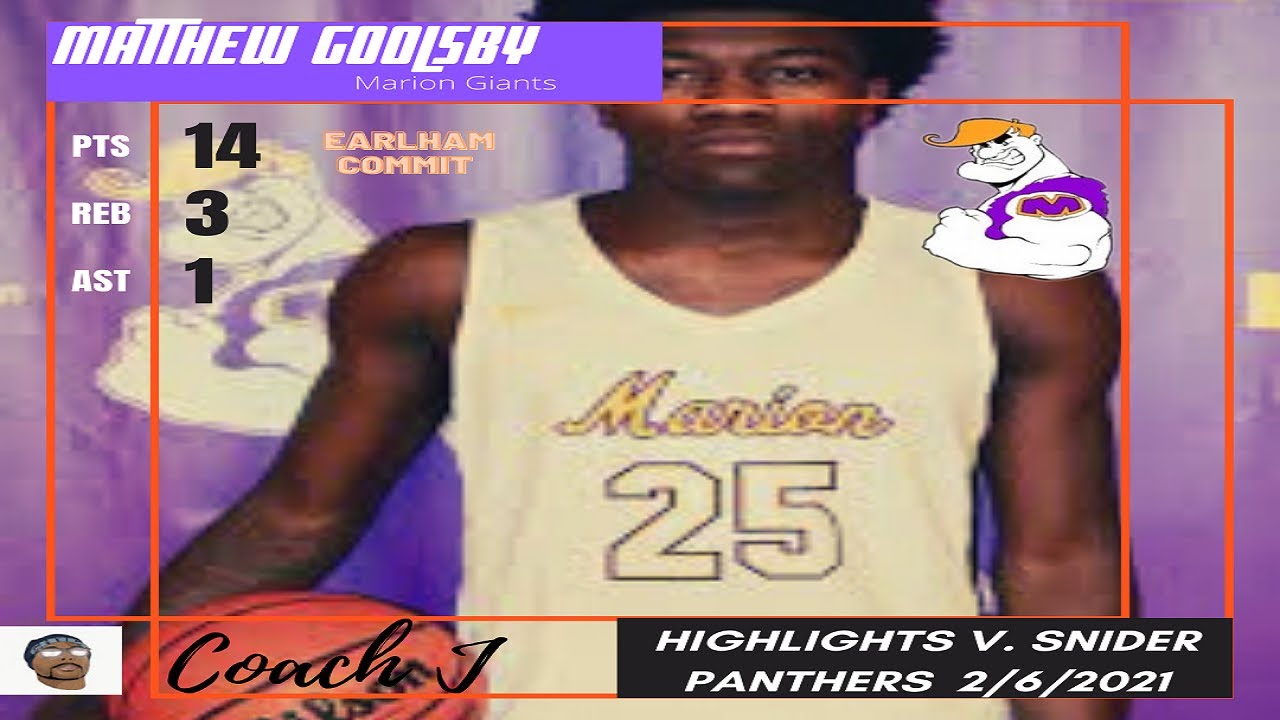 Matthew Goolsby Highlights v. Snider Panthers 2-6-2021 - YouTube