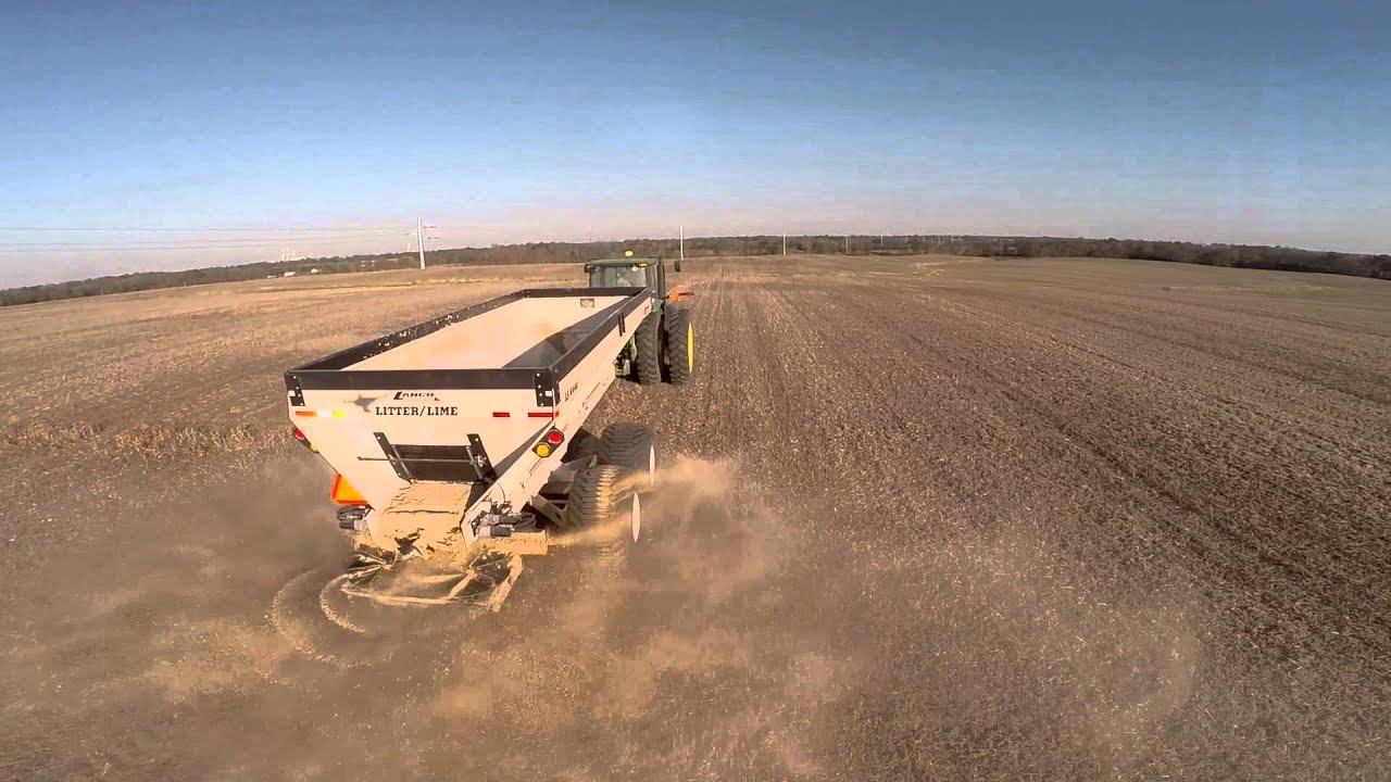 LS-4440 Spreading Gypsum - YouTube