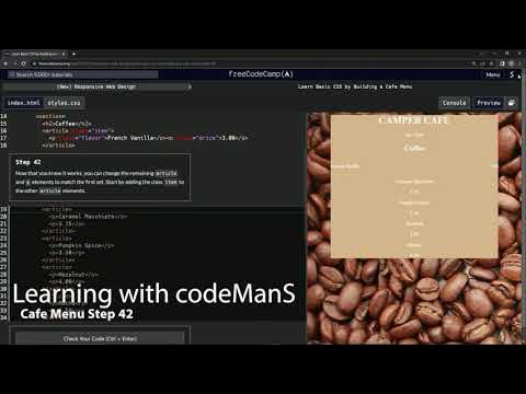 Learn Basic CSS by Building a Cafe Menu - Step 42 - YouTube