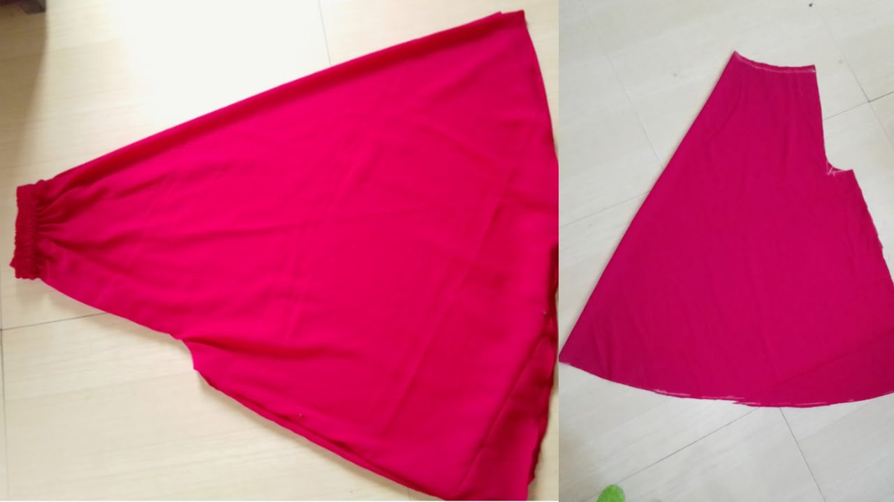 Beautiful Skirt plazo Cutting And Stitching | Very Easy Circular Plazo ...