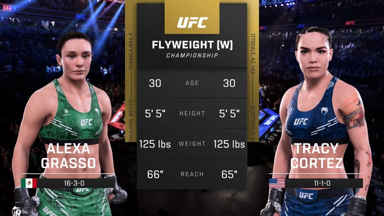 Alexa Grasso vs Tracy Cortez FULL FIGHT | UFC 5 AI Simulation - YouTube