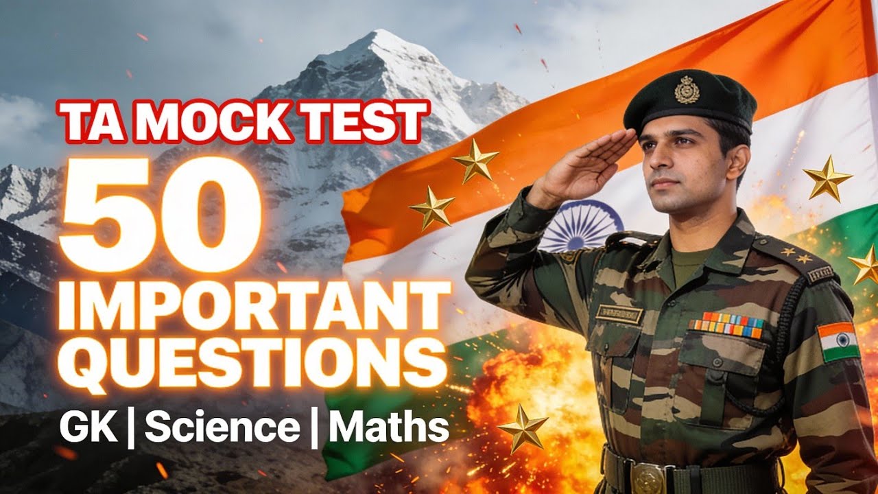 TA GD Indian Army exam important questions@Gkforallexams_6 - YouTube