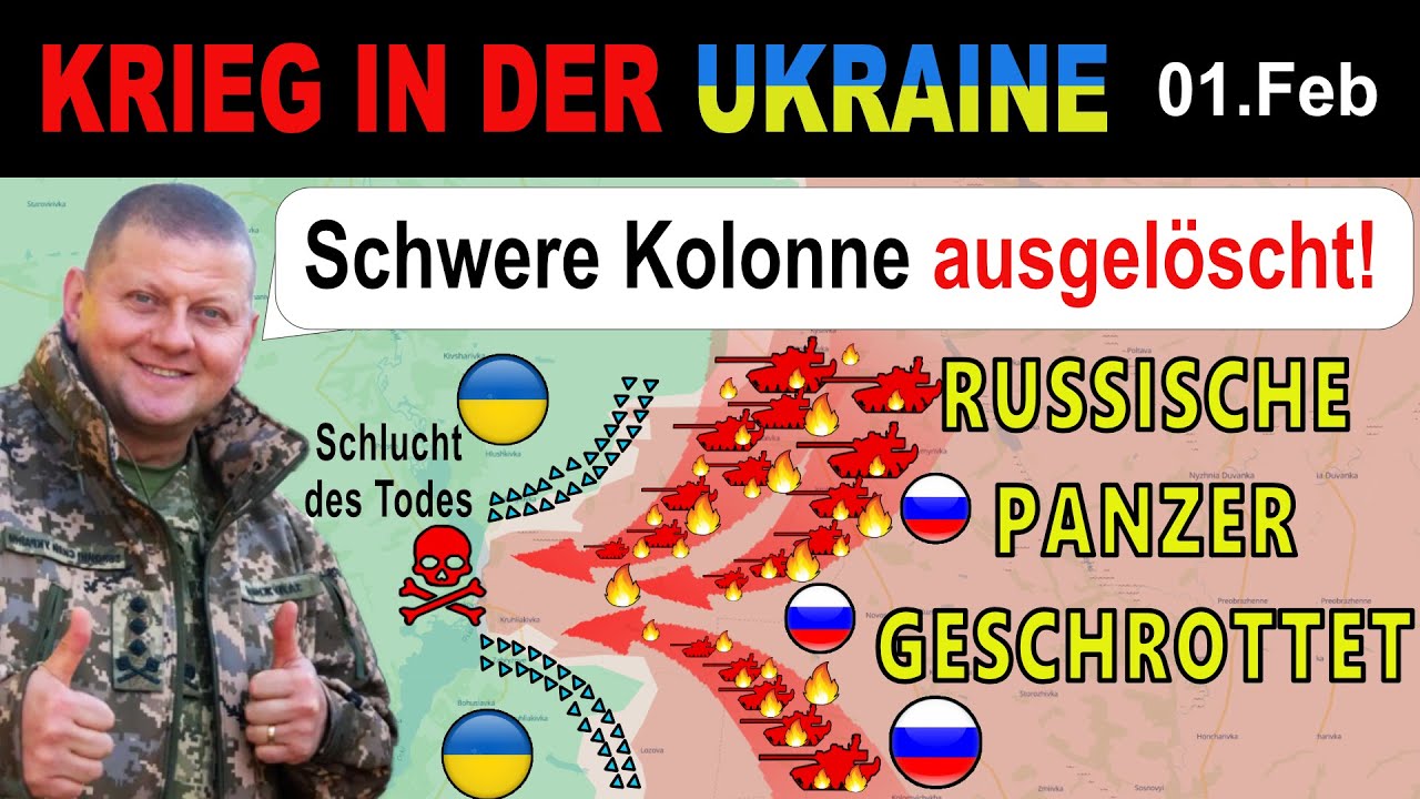 01.FEBRUAR: SCHLUCHT DES TODES - Ukrainer ZERSCHLAGEN RUSS. KONVOIS ...