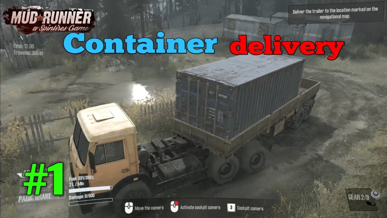 MUD RUNNER PC • container delivery • realistic game • mouse and ...